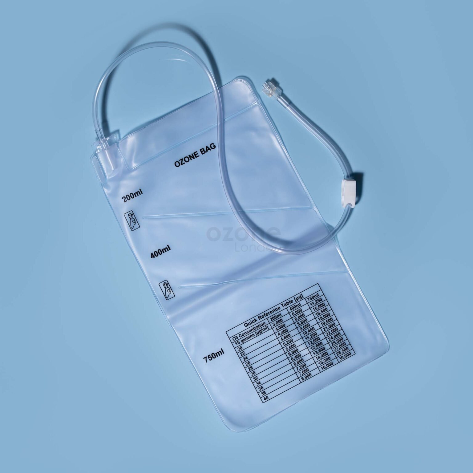 Insufflation Bag – 3 chambers with luer connector for Ozone Therapy ...
